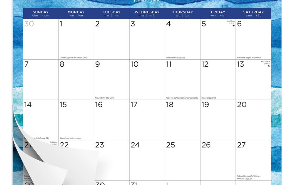 Seaside Currents | 2025 18 Months Square Wire-O Calendar | Sticker ...