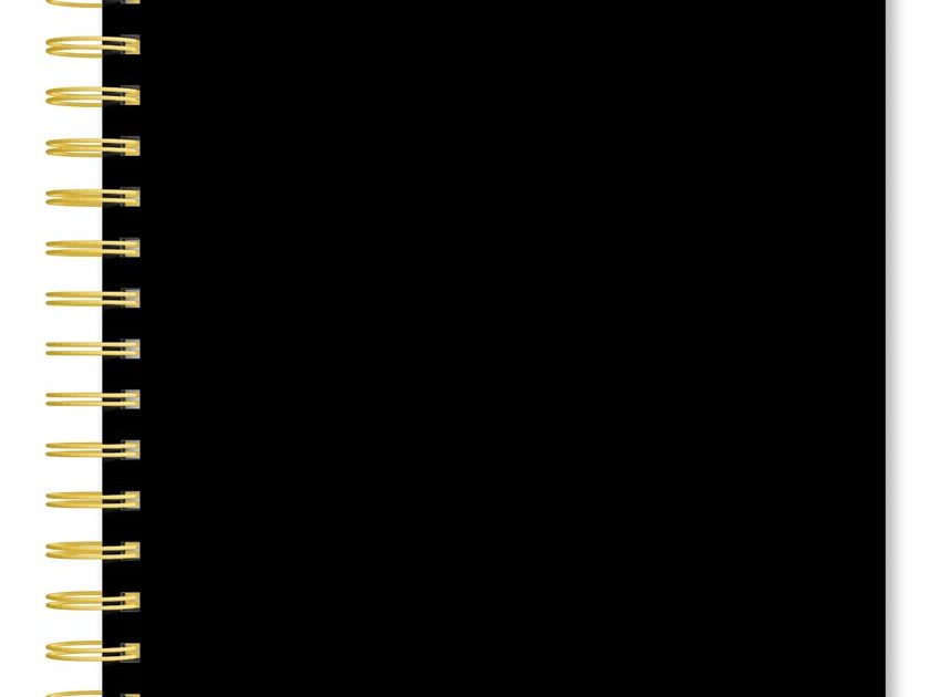 Black Solid | 2026 18 Months Desk Planner | Foil Stamped Cover | July ...