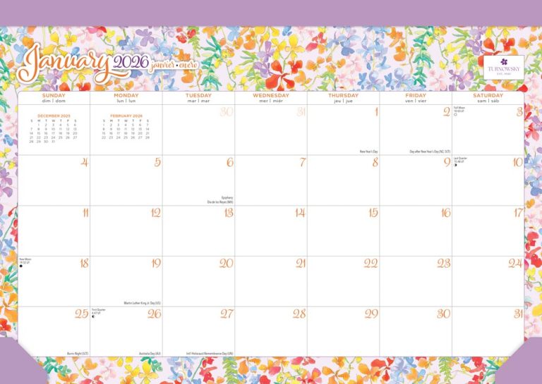 House of Turnowsky OFFICIAL | 2026 15.5×11 Inch Desk Pad Calendar ...
